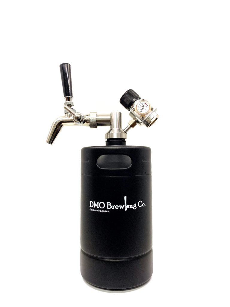 2L Insulated Mini Keg Black with SS Straight Body Spear, Mini Regulator ...